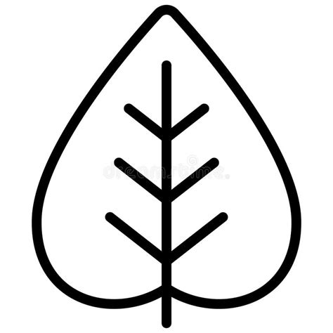 Leaf Vector Outline Icon Modern Thin Line Symbols Collection Of Traditional Elements Stock