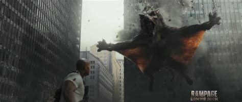 Rampage New Trailer For Dwayne Johnsons Monster Movie Has A Flying
