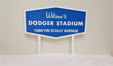 Welcome To Dodger Stadium Sign Etsy