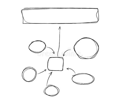 Hand Drawn Process Flowchart Diagram Elements For Infographics Stock Vector Illustration Of