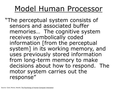 Ppt Fitts Law And The Model Human Processor Powerpoint Presentation