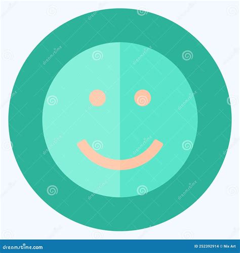 Icon Emoticon Smile Suitable For Emoticon Symbol Flat Style Simple Design Editable Design