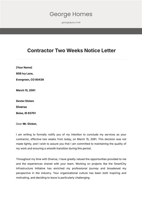 Two Weeks Notice Letter Template Download Printable Pdf Templateroller
