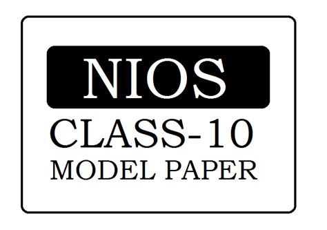 Nios 10th Model Paper 2025 Pdf Download All Subject