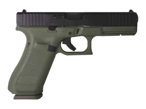 Glock 17 Gen Od Green Pistol 17 Rd 9mm Fde Slide Omaha 51 Off