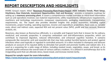 Rosemary Processing Plant Project Reportpptx Herbs And Supplements