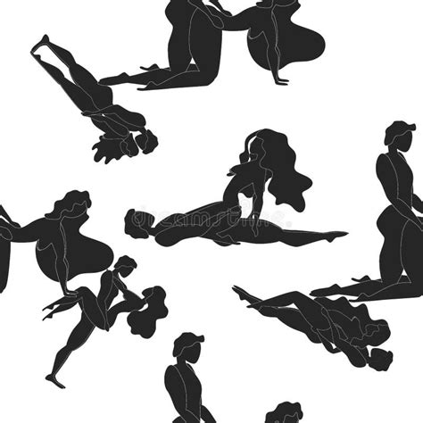 Kama Sutra Seamless Pattern Design Poster Fabric Kamasutra