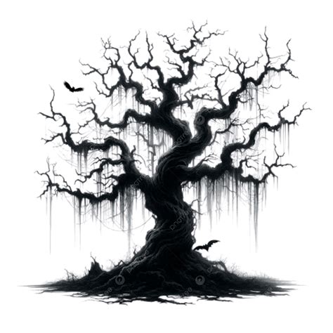 How To Draw A Spooky Halloween Tree