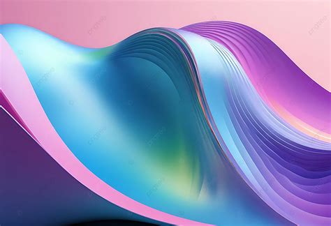 Colorful Abstract Flowing Waves In Soft Gradient Tones Background
