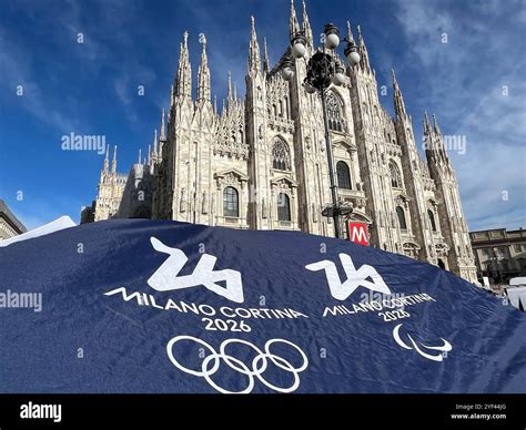 Milan Italy September 14 2024 Official Logo Olympic Games In Milan