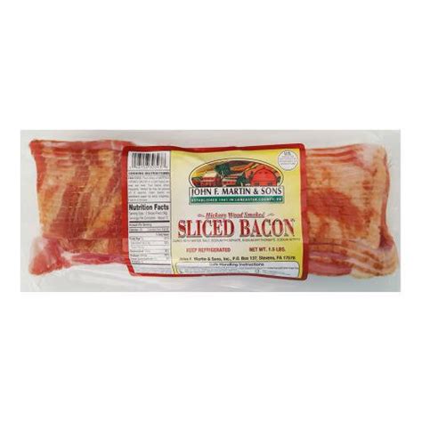 John F Martin And Sons Hickory Wood Smoked Sliced Bacon 15 Lbs