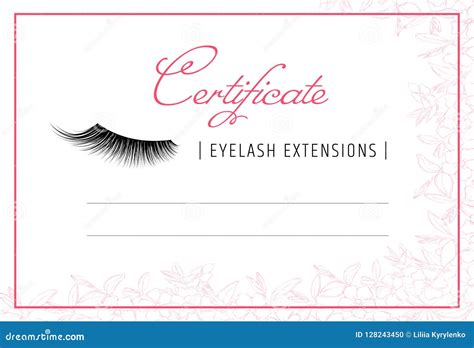 Lash Certificate Template