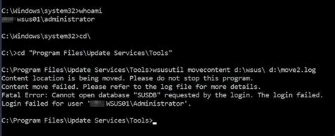 Wsusutil Cannot Open Database Susdb Login Failed Software