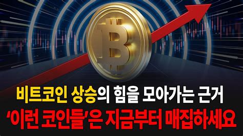 비트코인 상승의 근거 이 코인들 이제는 모으셔야 합니다 Youtube