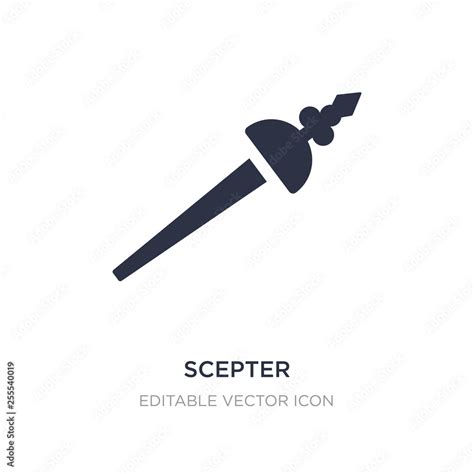 Scepter Icon On White Background Simple Element Illustration From