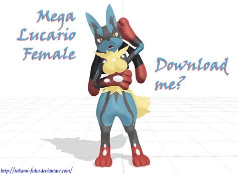 Mmd Mega Lucario Female Dl By Tokami Fuko On Deviantart