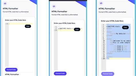 HTML Formatter Simplify Your Hustle Cyber Tools