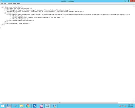 Web Part Literal Content Is Not Allowed Within A Microsoft