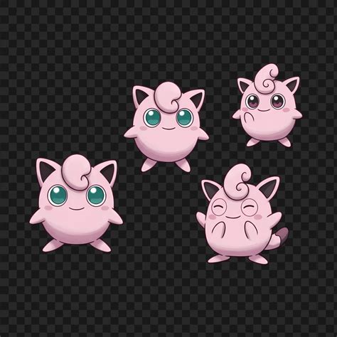 Jigglypuff Cute Expressions Set Toppng