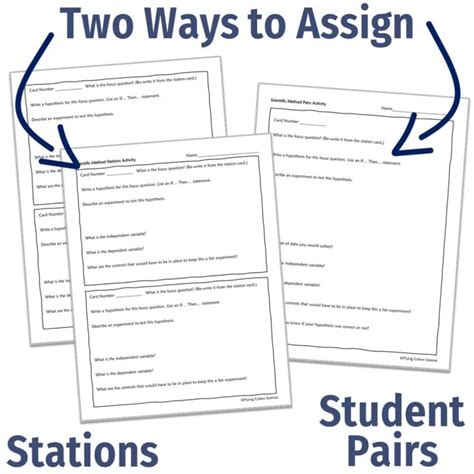 Scientific Method Activity With Hypothesis Practice And Experimental Design