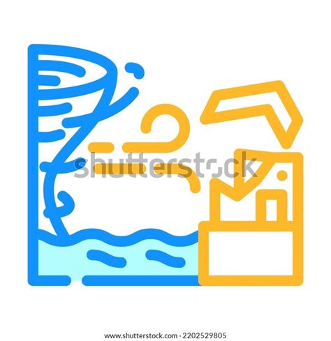 Typhoon Weather Color Icon Vector Typhoon Stock Vector Royalty Free