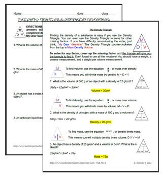 Introduction To The Density Triangle By Grow With Ms B Tpt