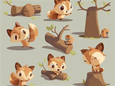 Cute 2d Character In The Woods Premium Ai Generated Image