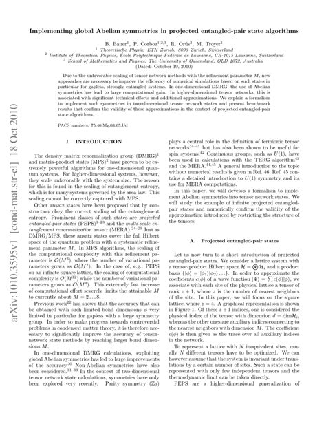 Pdf Implementing Global Abelian Symmetries In Projected Entangled