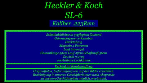 Heckler & Koch SL6 Kaliber .223Rem - eGun