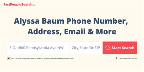 Alyssa Baum Phone Number Address Email And More
