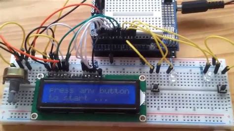 Arduino Lcd Reaction Test Youtube