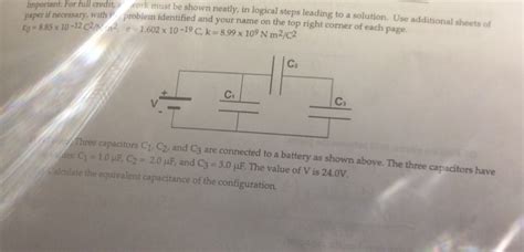 Solved A Calculate The Equivalent Capacitance Of The Chegg