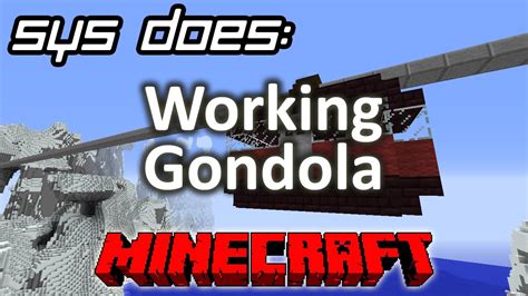 Minecraft Working Gondola Youtube