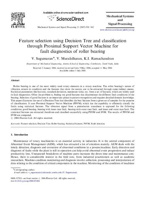 pdf feature selection using decision tree and classification through