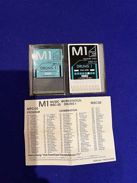 Korg Mpc 03 And Msc 03 Memory Cards Drums 1 1988 Black And Reverb