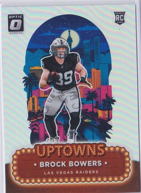 2024 Panini Donruss Optic Uptowns Brock Bowers 8 Rc For Sale