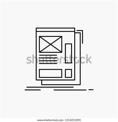 Wire Framing Web Layout Development Line Stock Vector Royalty Free 1256011090 Shutterstock