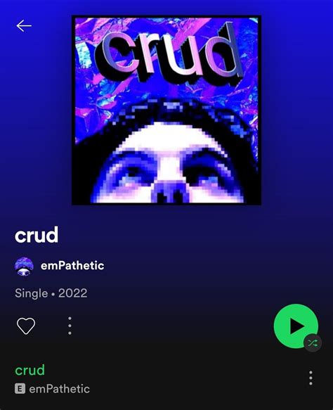 My New Single Crud Is Out Now On Spotify And Apple Music R