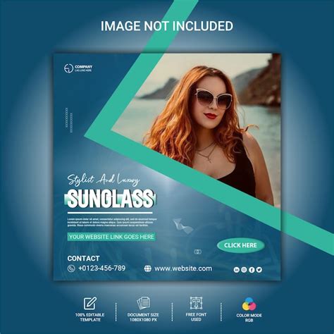 Premium Psd Sunglass Social Post Design Template