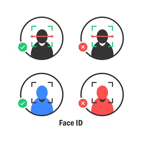 Face Id Line Icon Recognition Checkmark Recognize Biometrics Dna