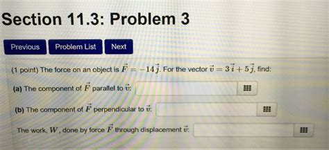Solved Problem The Force On An Object Is F J For Chegg