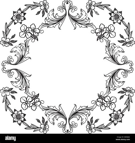 Beautiful Template For Invitation Card With Pattern Art Of Foliage And