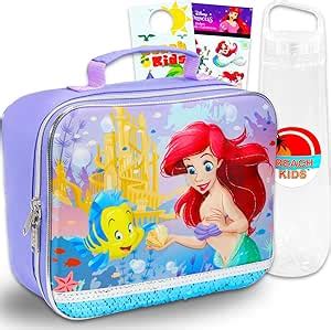 Disney The Little Mermaid Lunch Box For Girls Set Bundle