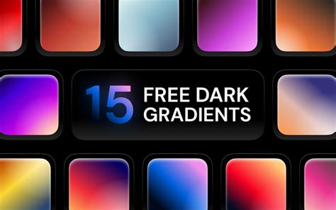 15 Dark Gradients • Free Pack Figma