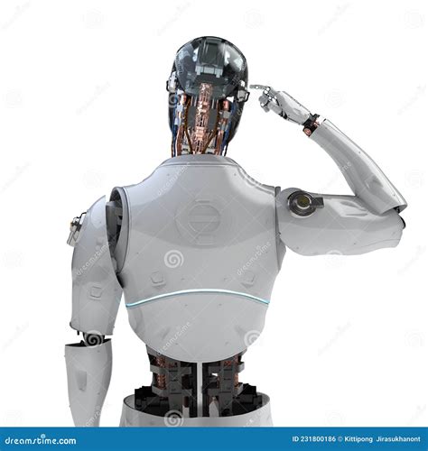 ai robot computing or analyzing stock illustration illustration of