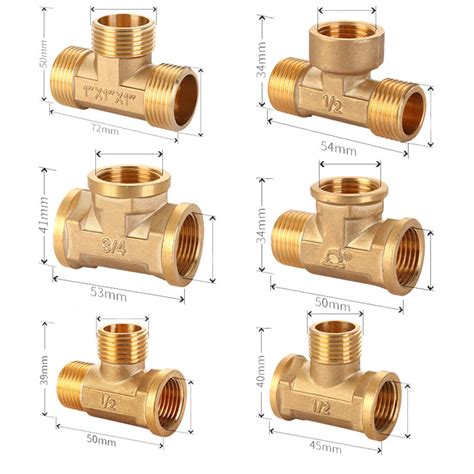 공압 배관 황동 파이프 피팅 수암 나사 18 14 38 12 Bsp 티 타입 구리 피팅 물 오일 가스 어댑터 공압 배관 파이프 피팅 암나사 배관