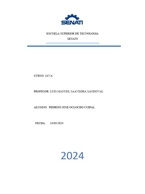 Programación Para Desarrollo De Software With Oracle Informe 1 Pdf