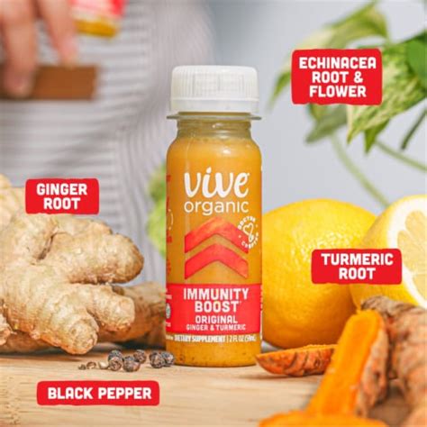 Vive Organic Immunity Boost Shot Original Ginger And Turmeric Wellness