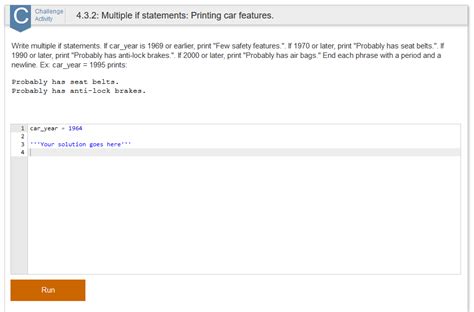 solved hulnge 4 3 2 multiple if statements printing car