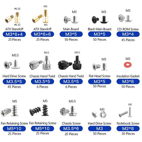 Getuscart 502pc Computer Motherboard Screws Kit Motherboard Standoffs Screws For Universal Hdd
